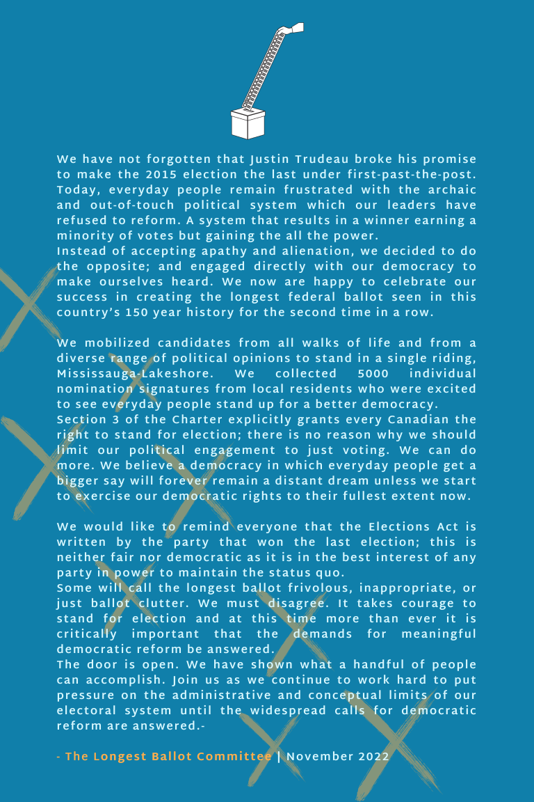 Longest Ballot | Parti Rhinocéros Party